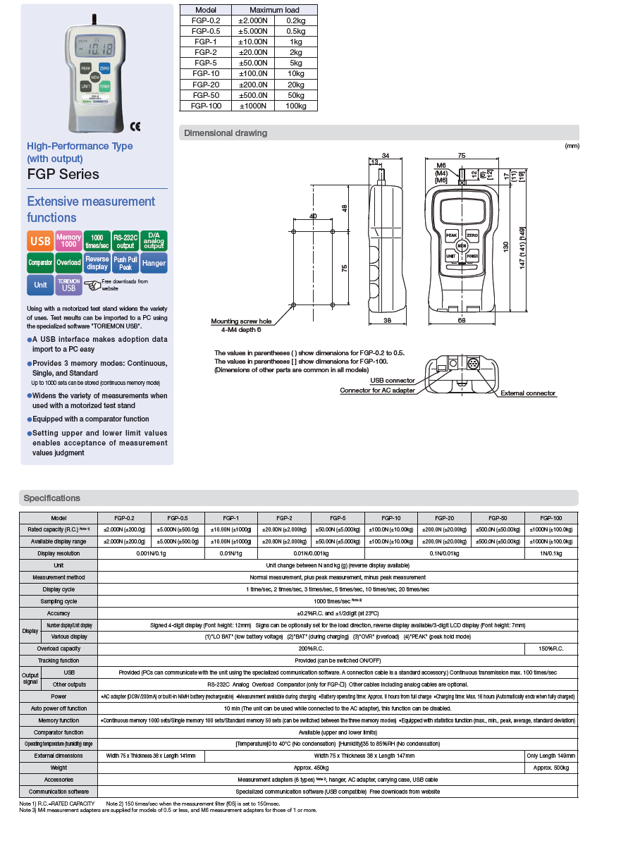 Ichiban Precision Sdn Bhd - Shimpo - Shimpo Digital Force Gauge